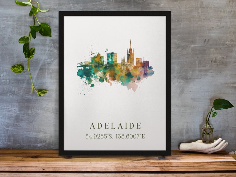 Adelaide Skyline Art Print – Modern Australia Wall Decor - Etsy Australia