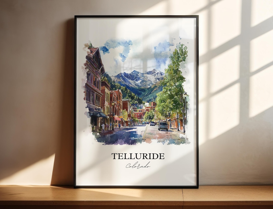 Telluride Wall Art, Telluride CO Print, Colorado Ski Art, Telluride ...