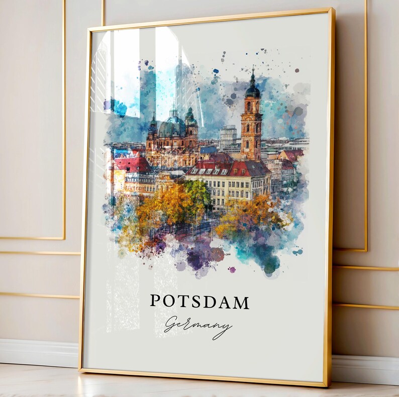 Potsdam Germany Wall Art, Potsdam Print, Potsdam Watercolor Art, Berlin ...