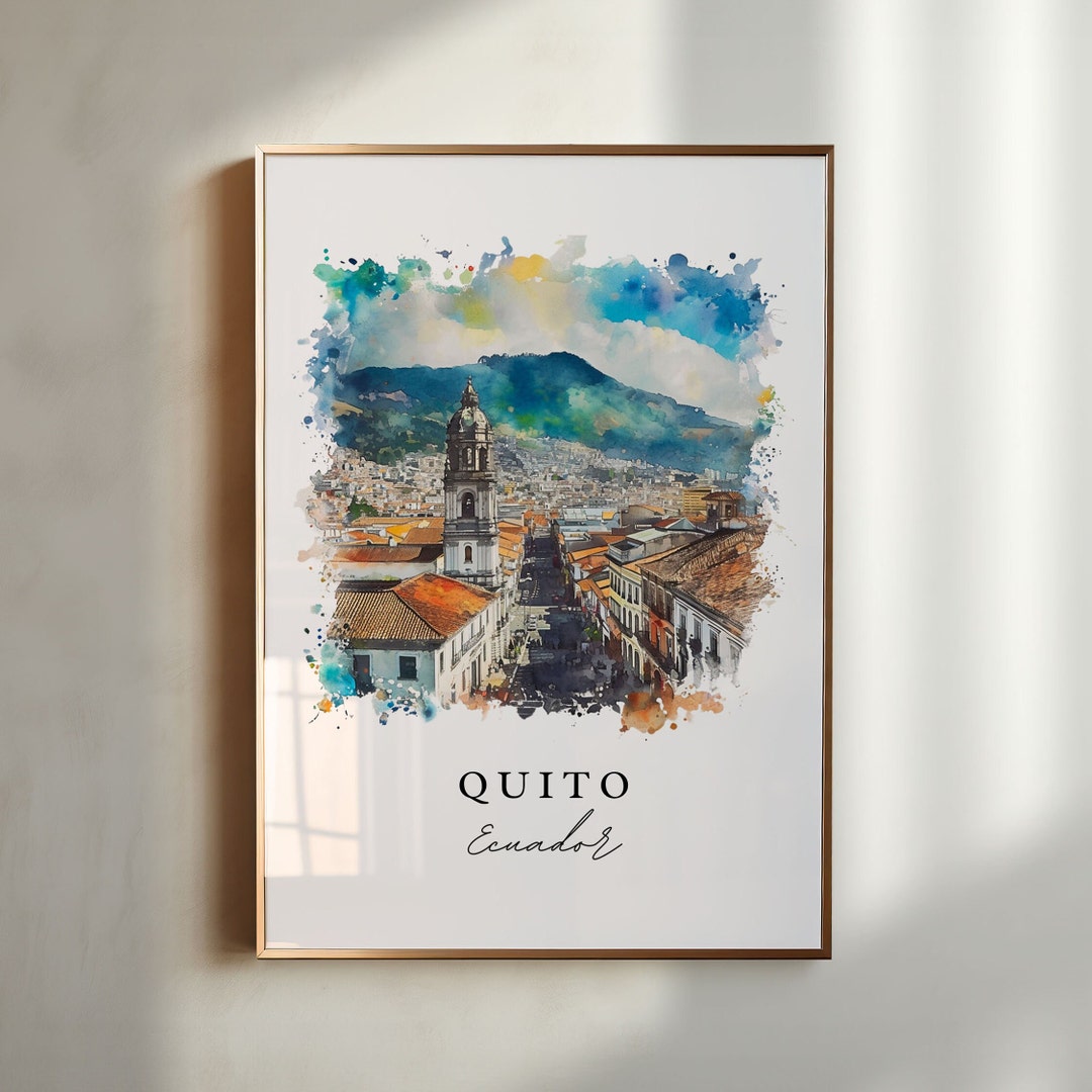 Quito Ecuador Wall Art - Ecuador, Quito Print, Quito Wedding Gift ...