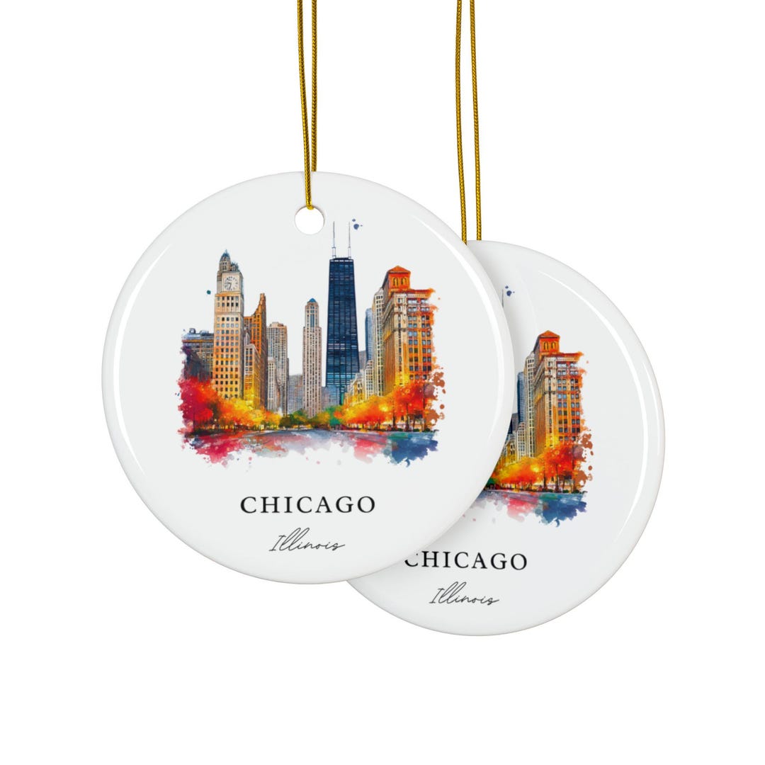 Chicago Skyline Ornament: Unique Chicago Souvenir, Chicago Decor, and ...