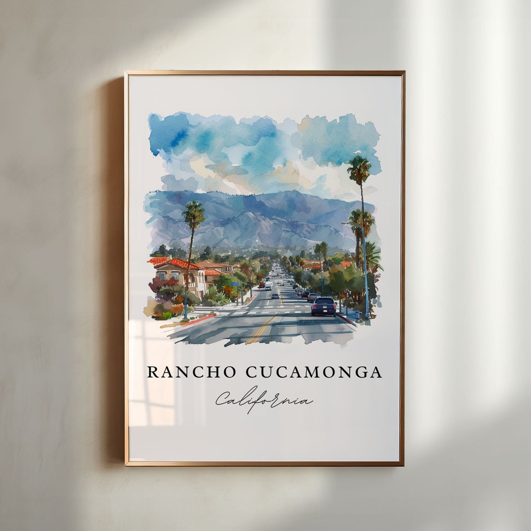 Rancho Cucamonga Art, California Print, Rancho Cucamonga Wall Art, LA ...