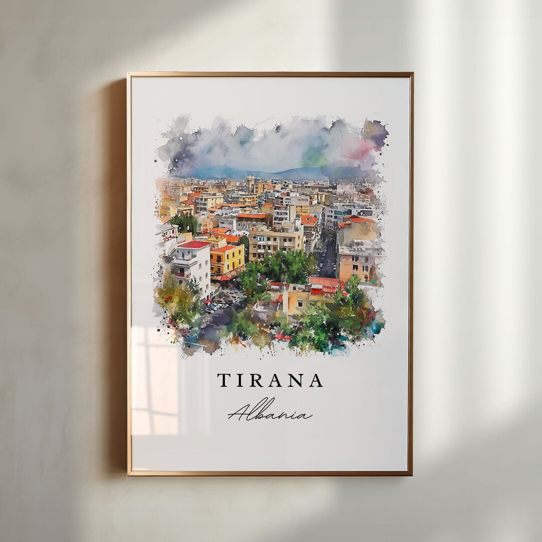 Tirana Albania Wall Art - Albania, Tirana Print, Tirana Wedding Gift ...
