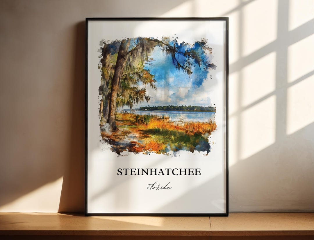 Steinhatchee Wall Art, Florida Print, Taylor County Watercolor Art ...