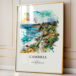 Cambria California Wall Art, Cambria Print, Cambria CA Watercolor ...
