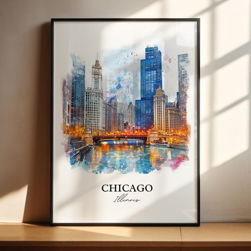 Chicago Wall Art - Etsy