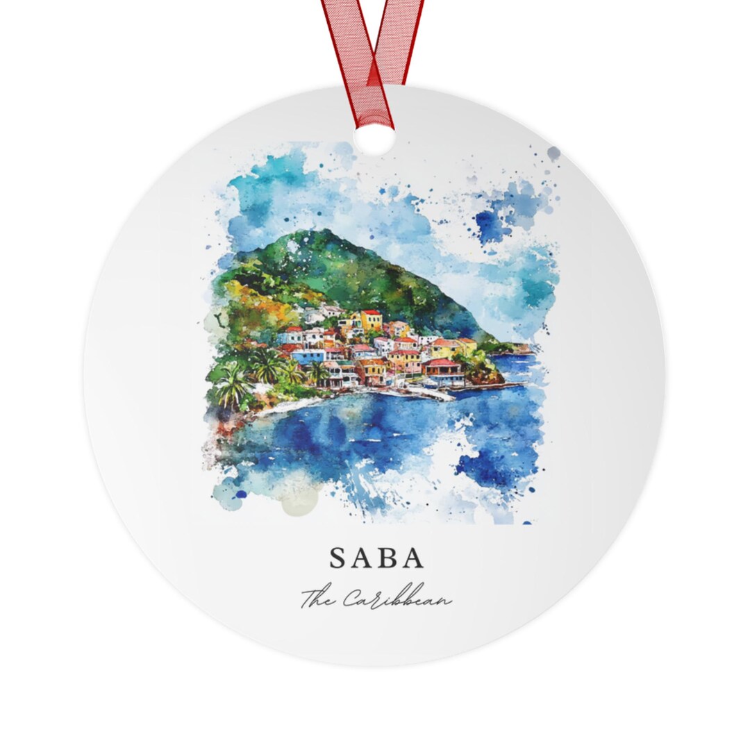 Saba Caribbean Ornament: Unique Saba Island Souvenir, Saba Xmas Decor ...