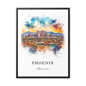 Phoenix AZ Wall Art, Phoenix Arizona Print, Phoenix Watercolor Art ...