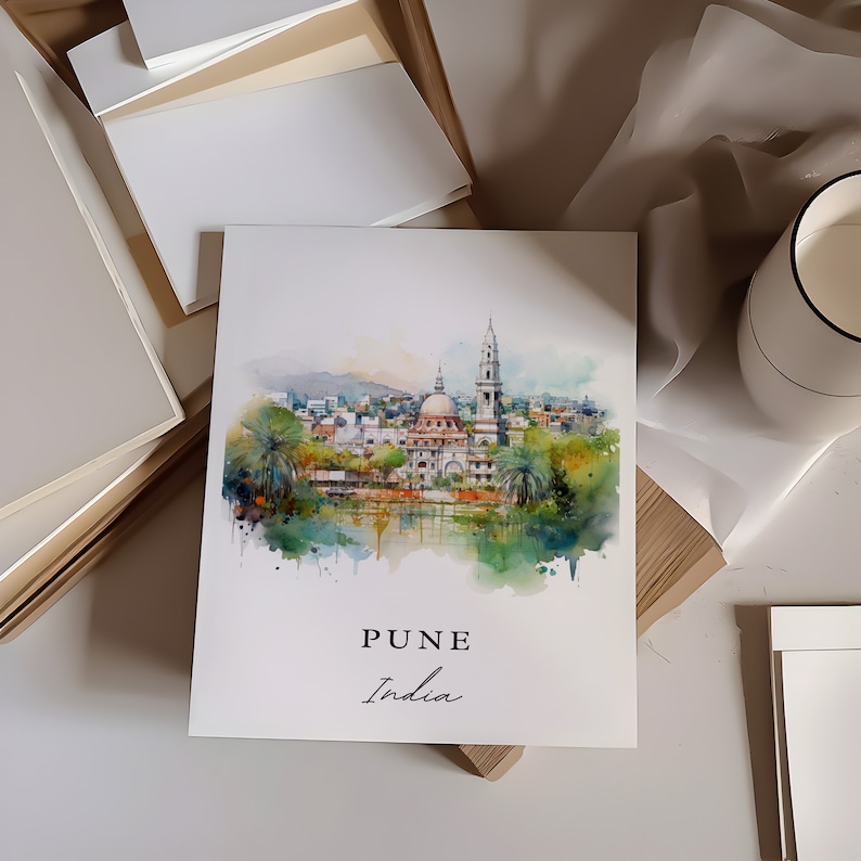 Pune India Wall Art - India, Pune Poster, Pune India Wedding Gift ...