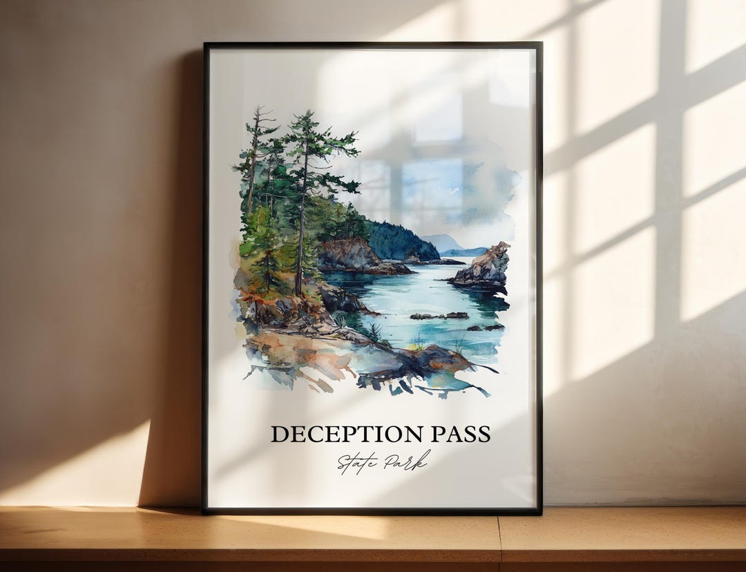 Deception Pass Wall Art, Whidbey Island Print, Washington Artwork ...