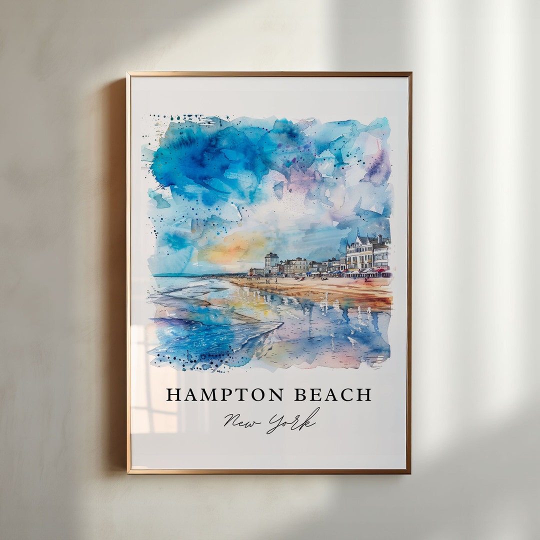 Hampton Beach Wall Art, the Hamptons Print, NY Wall Art, Hampton Beach ...