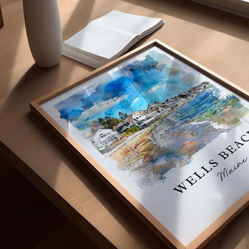 Wells Beach Maine Art, Wells Beach Print, Maine Wall Art, Maine Beach ...