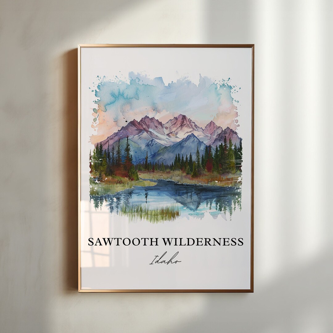 Sawtooth Wilderness Art, Sawtooth Idaho Print, Sawtooth Idaho ...