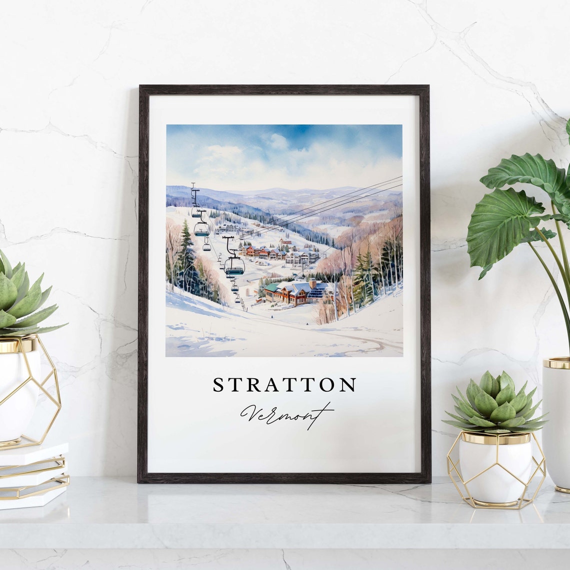 Stratton VT Wall Art - Vermont, Stratton Ski Area Print, Wedding Gift ...