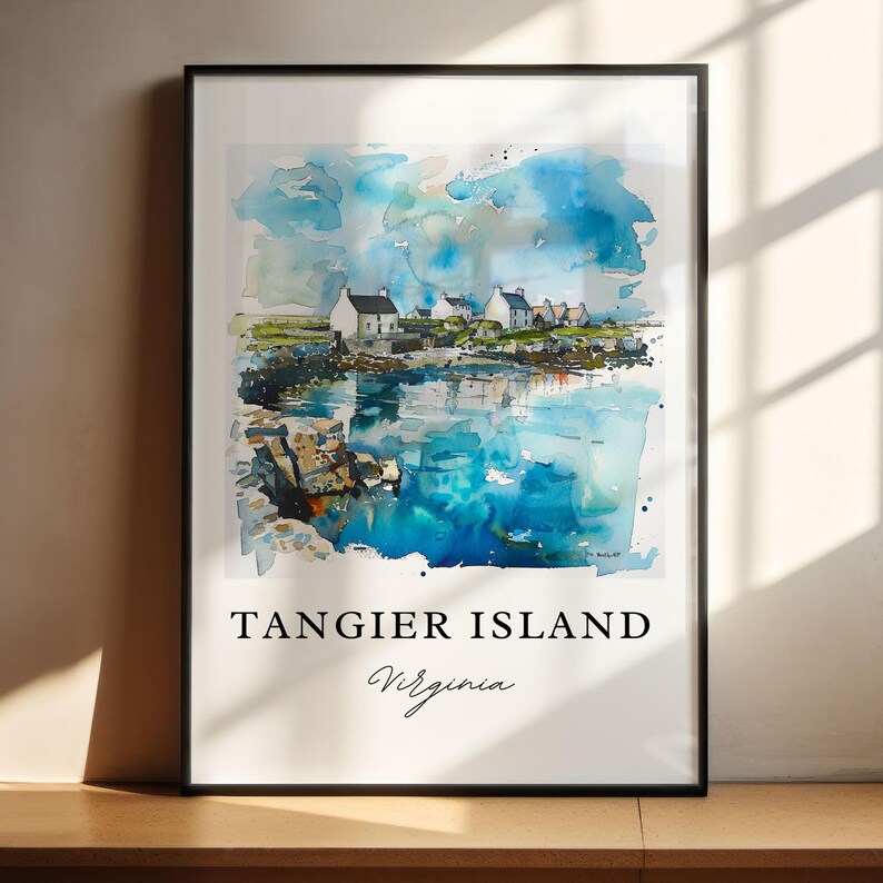 Tangier Island VA Art, Tangier Island Print, Tangier Island Watercolor ...