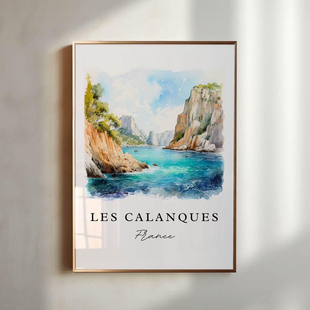 Les Calanques France Wall Art - Marseille France, Calanques Poster ...