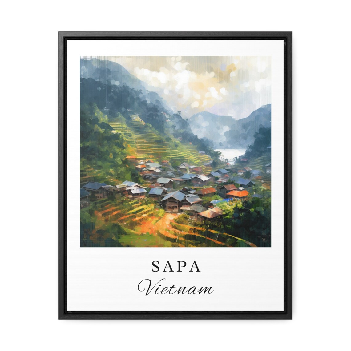Sapa Vietnam Art Print - Travel Poster, Custom Cityscape - Etsy