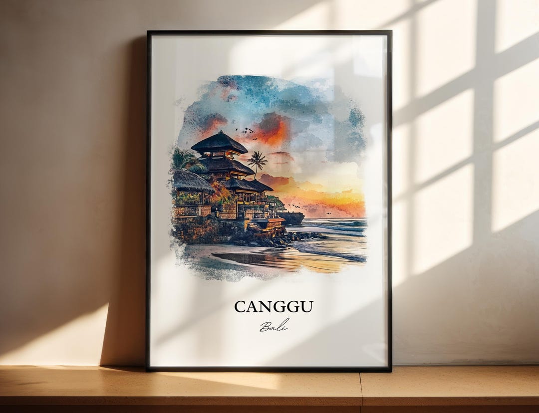 Canggu Wall Art, Bali Print, Bali Watercolor Art, Canggu Bali Gift ...