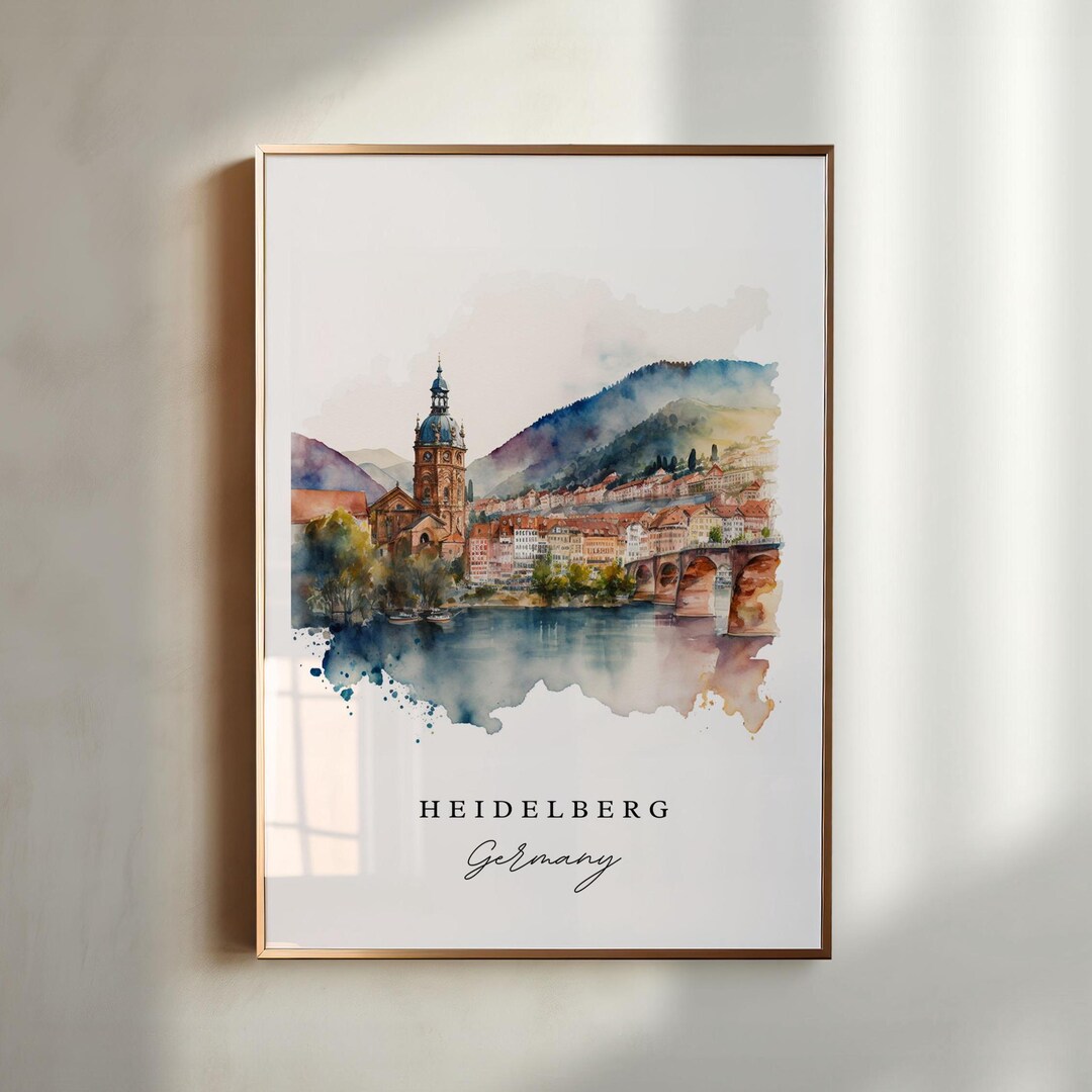 Heidelberg Wall Art, Heidelberg Print, Heidelberg Watercolor Art ...