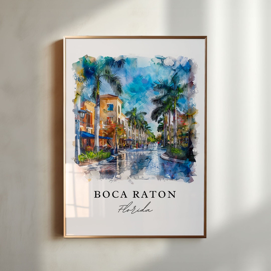 Boca Raton Wall Art, Boca Raton Print, Boca Raton Wall Art, Florida ...