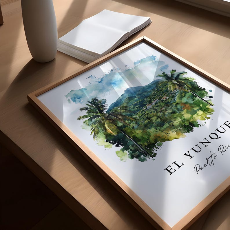 El Yunque PR Wall Art, El Yunque Print, Rio Grande PR Watercolor, El ...