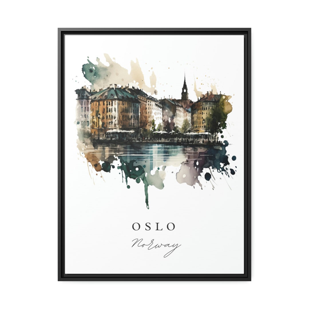 Oslo Wall Art, Oslo Norway Print, Oslo Norway Watercolor Art, Oslo Gift ...