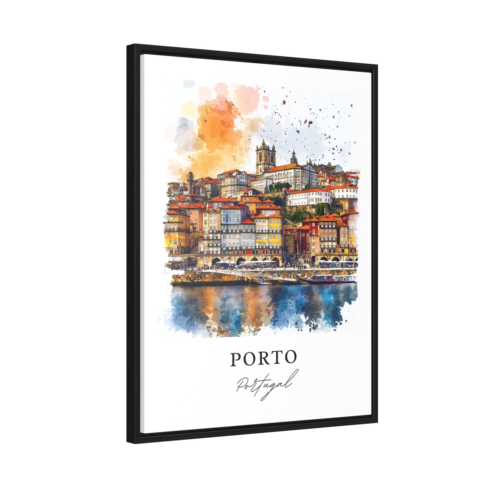 Porto Wall Art, Porto Portugal Print, Porto Watercolor Art, Iberian ...