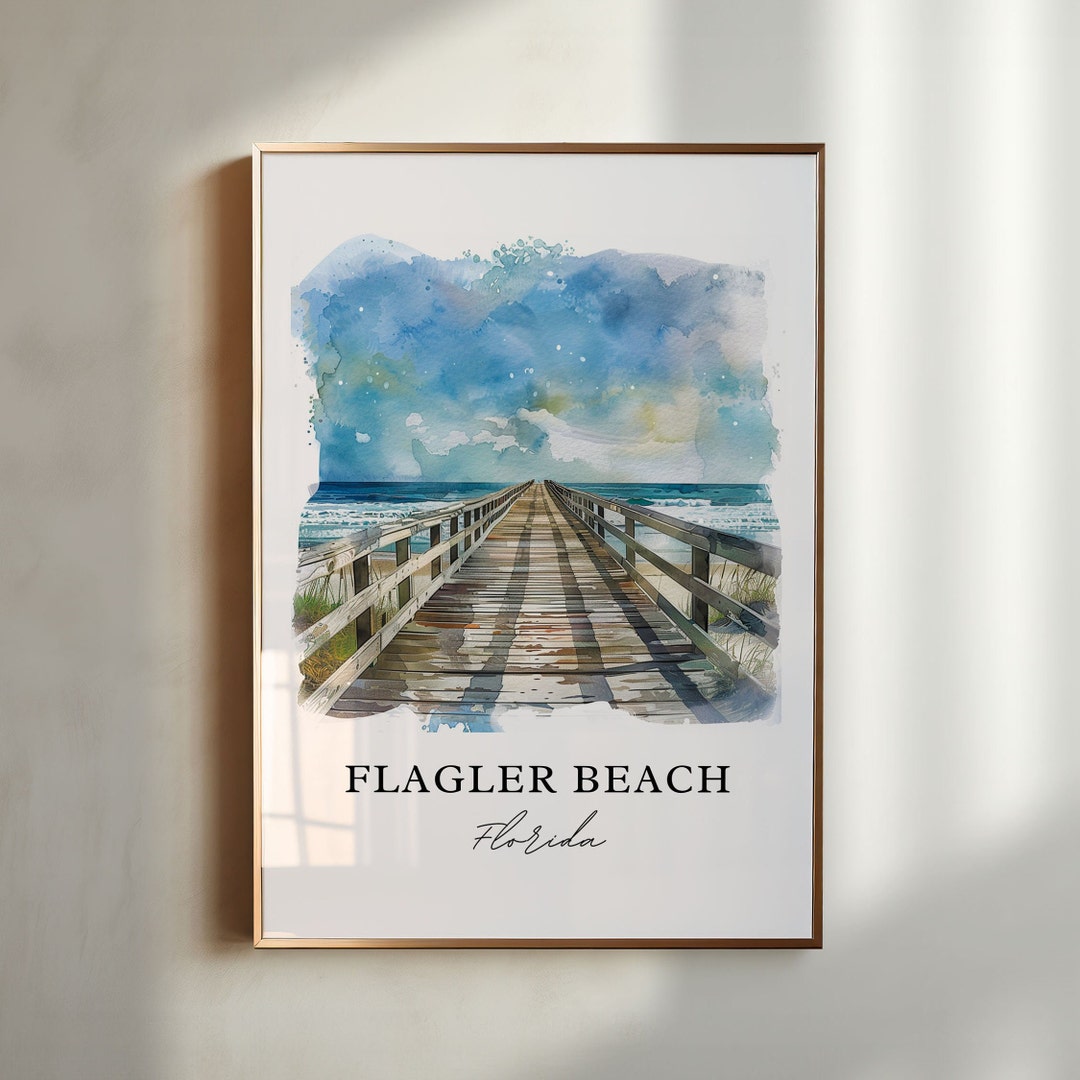 Flagler Beach Wall Art, Flagler Beach Print, Flagler Beach FL ...