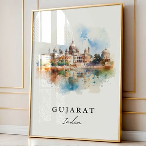 Gujarat Traditional Travel Art - India, Gujarat Poster Print, Wedding ...