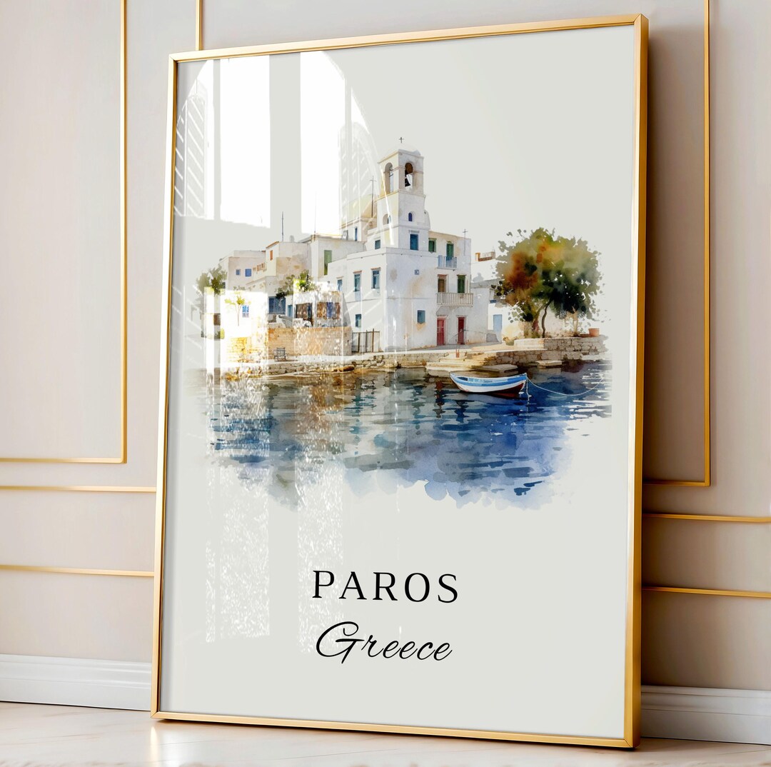 Paros Greece Wall Art - Greece, Paros Poster, Paros Wedding Gift ...