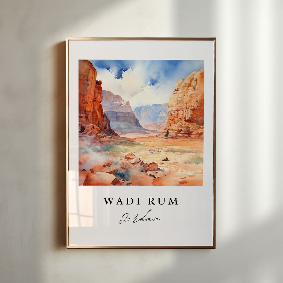 Wadi Rum Wall Art - Saudi Arabia, Wadi Rum Poster Print, Wadi Rum ...