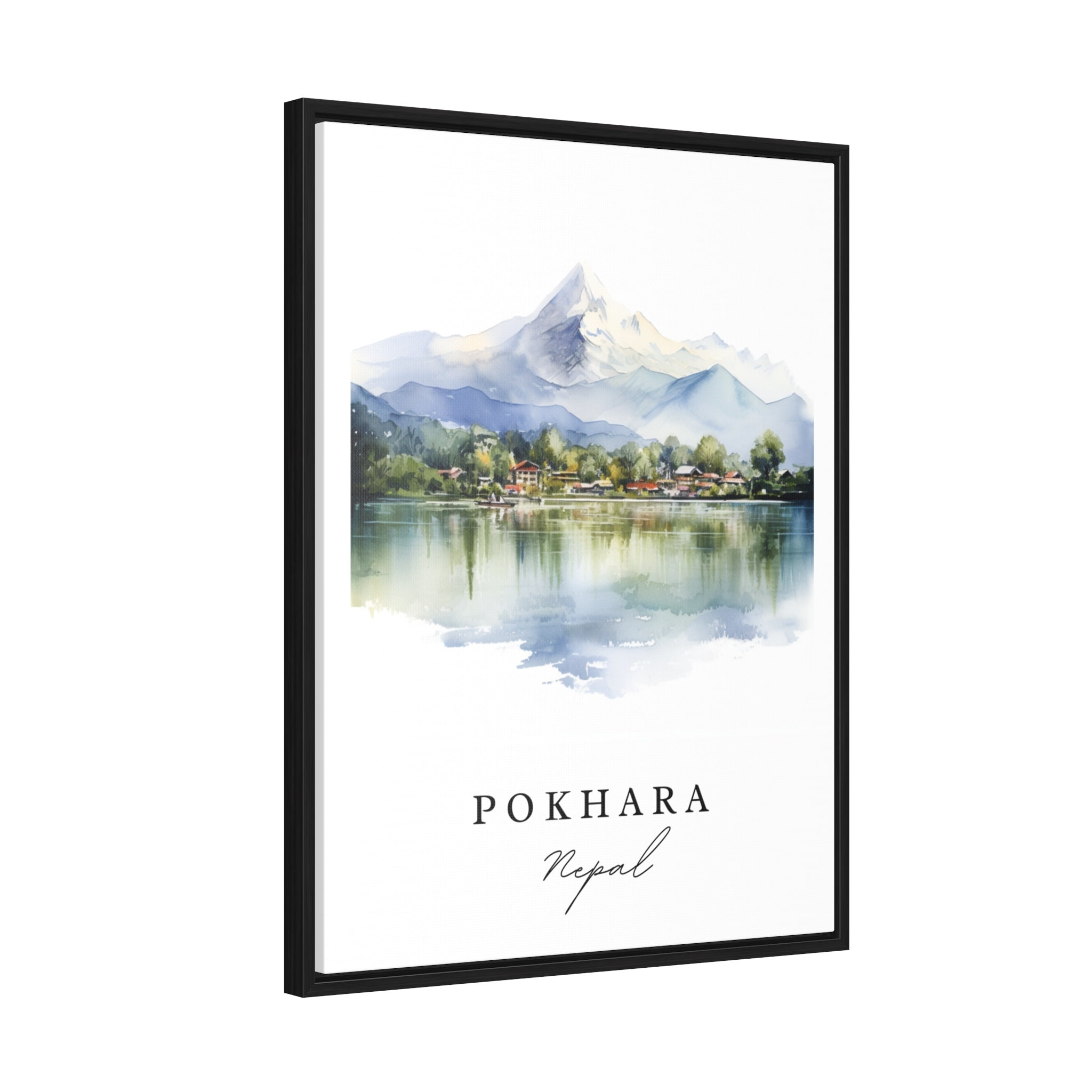 Pokhara Nepal Wall Art - Nepal, Pokhara Poster, Wedding Gift, Pokhara ...
