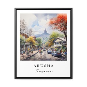 Arusha Traditional Travel Art Tanzania, Arusha Poster, Wedding Gift ...