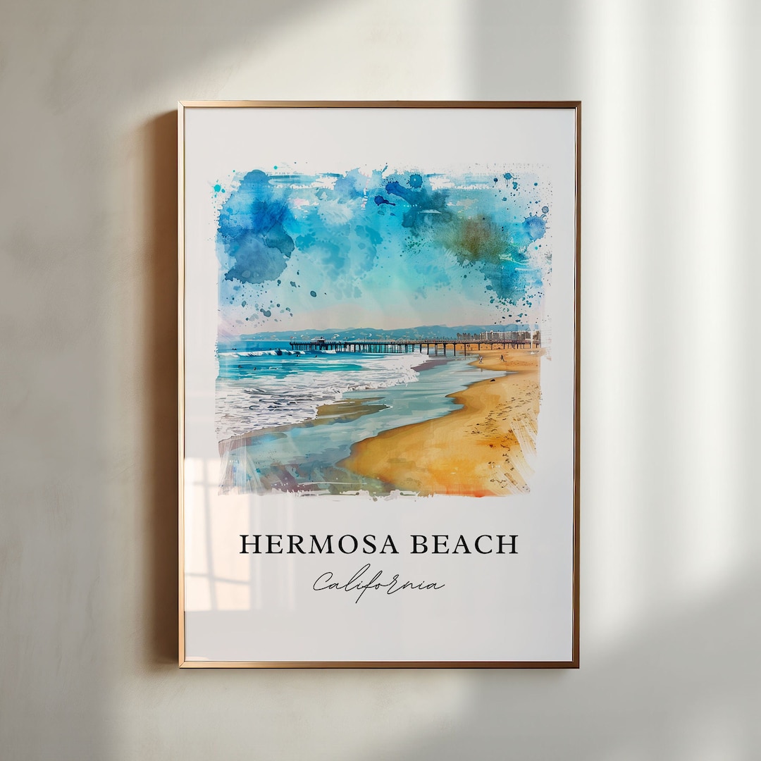 Hermosa Beach Wall Art, Hermosa Beach Print, Hermosa Beach CA ...