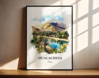 Huacachina Peru Travel Wall Art Poster Print - Etsy