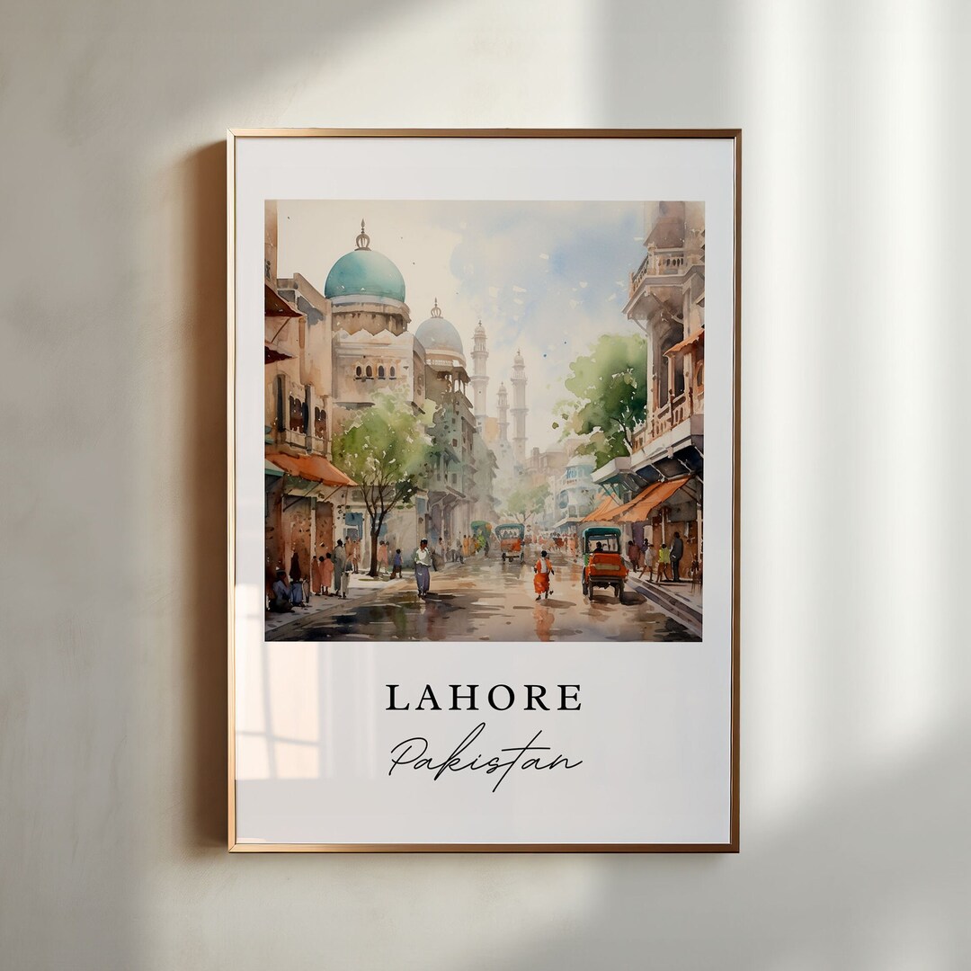 Lahore Pakistan Wall Art - Pakistan, Lahore Poster, Lahore Wedding Gift ...