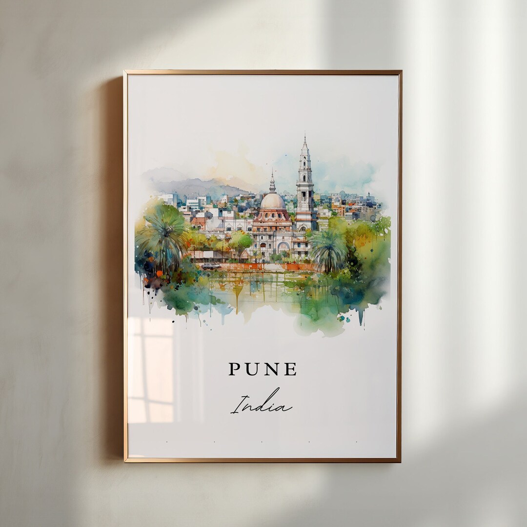 Pune India Wall Art - India, Pune Poster, Pune India Wedding Gift ...