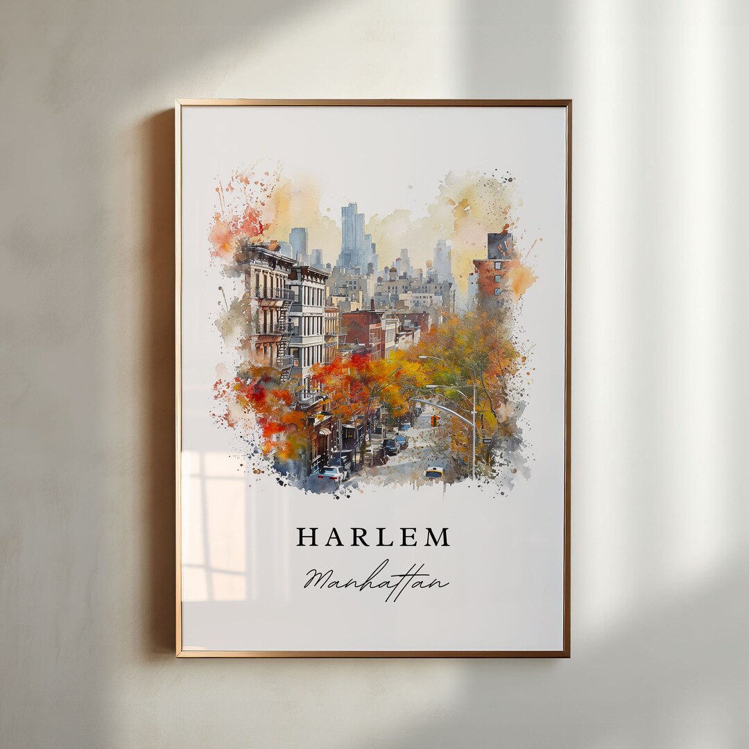 Harlem NYC Wall Art - Harlem New York City, Harlem Gift, Harlem NYC ...