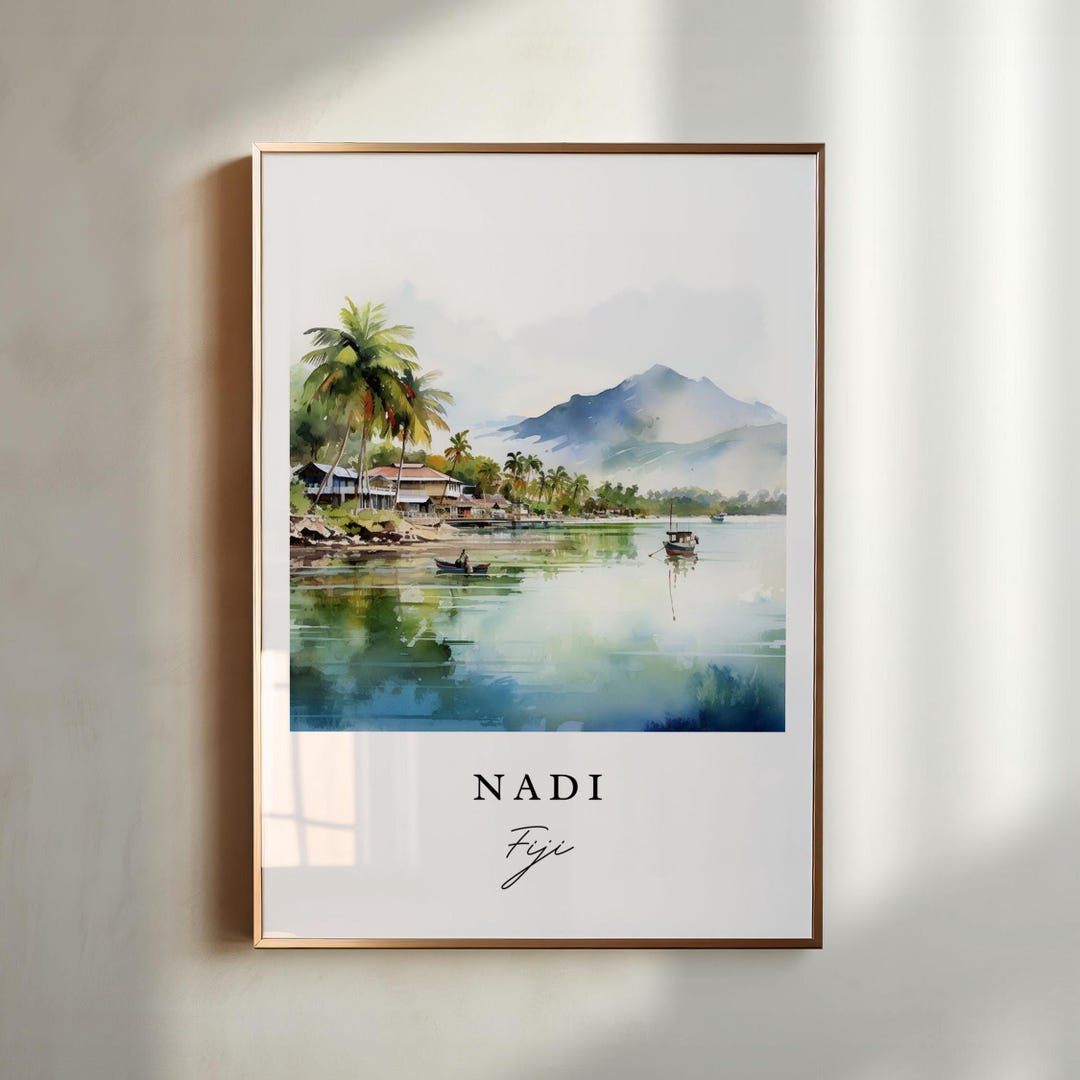 Nadi Fiji Wall Art - Fji, Nadi Poster, Nadi Wedding Gift, Nadi Fiji ...