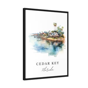 Cedar Key Florida Art Print – Coastal Watercolor Travel Poster - Etsy