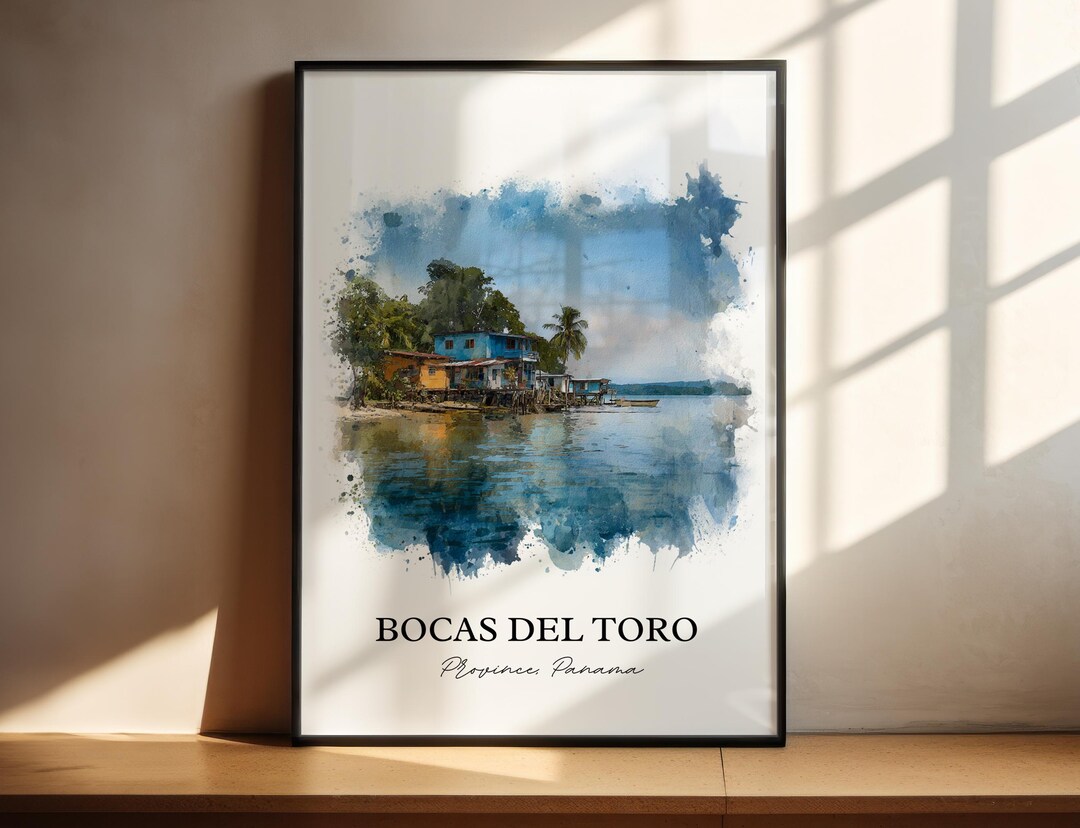 Bocas Del Toro Wall Art, Bocas Del Toro Print, Panama Watercolor Art ...