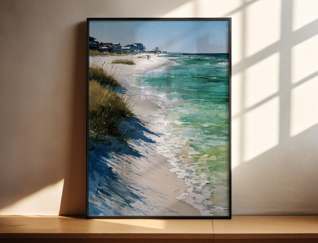 Destin Florida Watercolor Art Destin Travel Print Destin FL Artwork ...