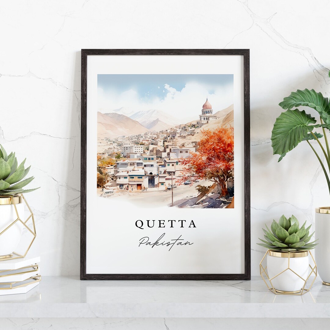 Quetta Traditional Travel Art Pakistan, Quetta Poster Print, Wedding ...