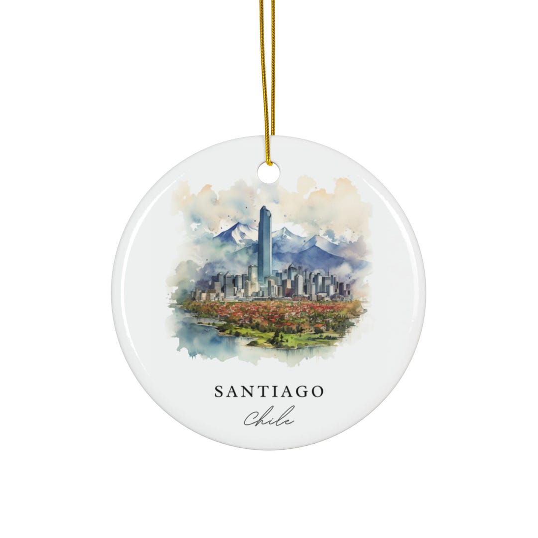 Santiago Chile Ornament: Unique Santiago Souvenir, Santiago Chile Xmas ...