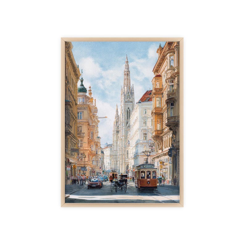 Vienna Watercolor Art Vienna Travel Print Vienna Austria Artwork Vienna ...