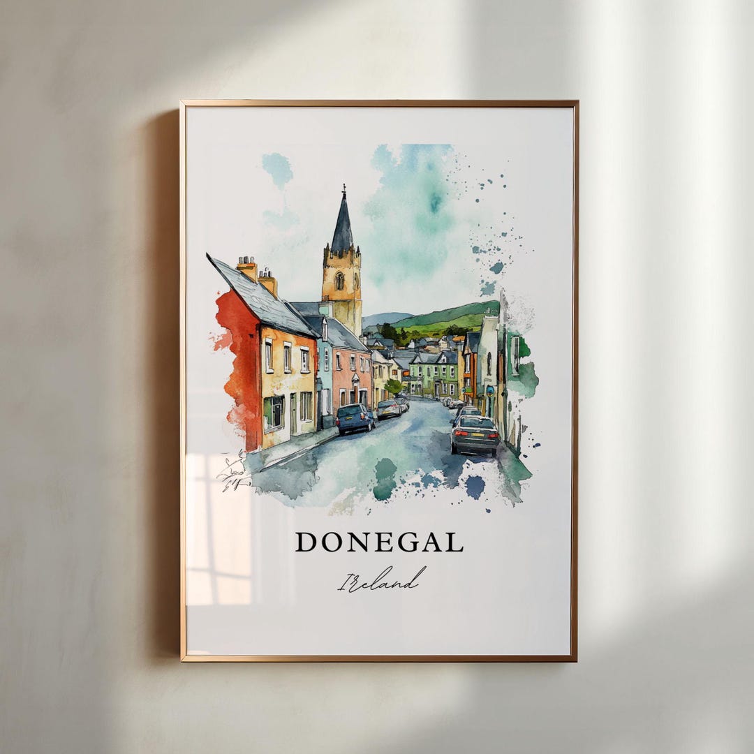 Donegal Wall Art, Donegal Ireland Print, County Donegal Watercolor Art ...
