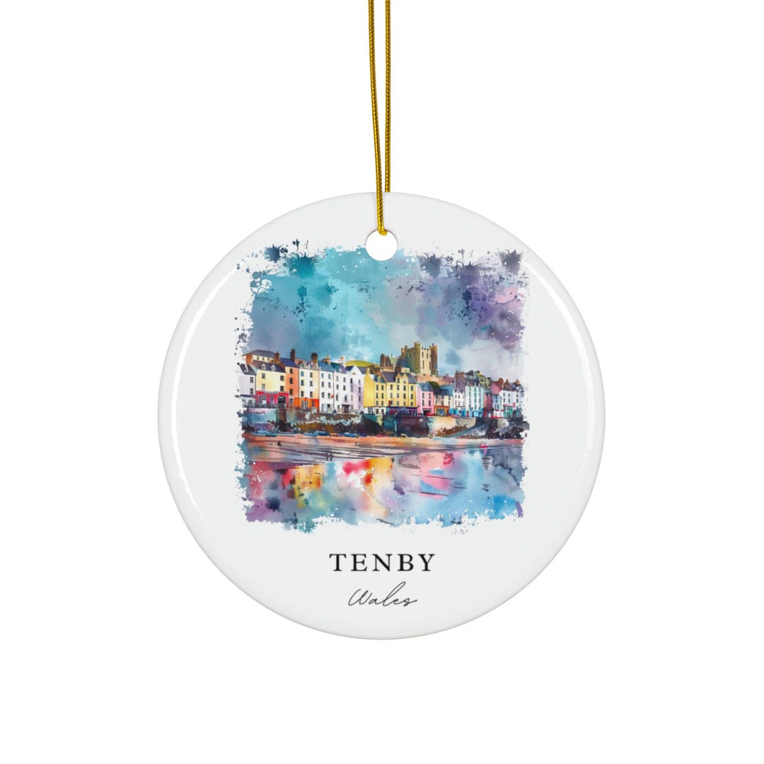 Tenby Wales Ornament: Unique Tenby Souvenir, Tenby Xmas Decor, and ...