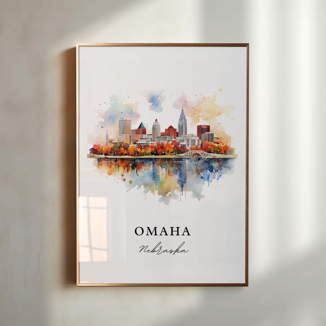 Omaha Nebraska Wall Art - Nebraska, Omaha Poster, Omaha Nebraska ...