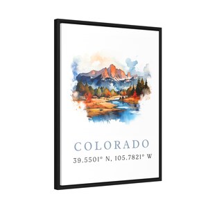Colorado Wall Art - Colorado Poster Print With Coordinates, CO Art ...
