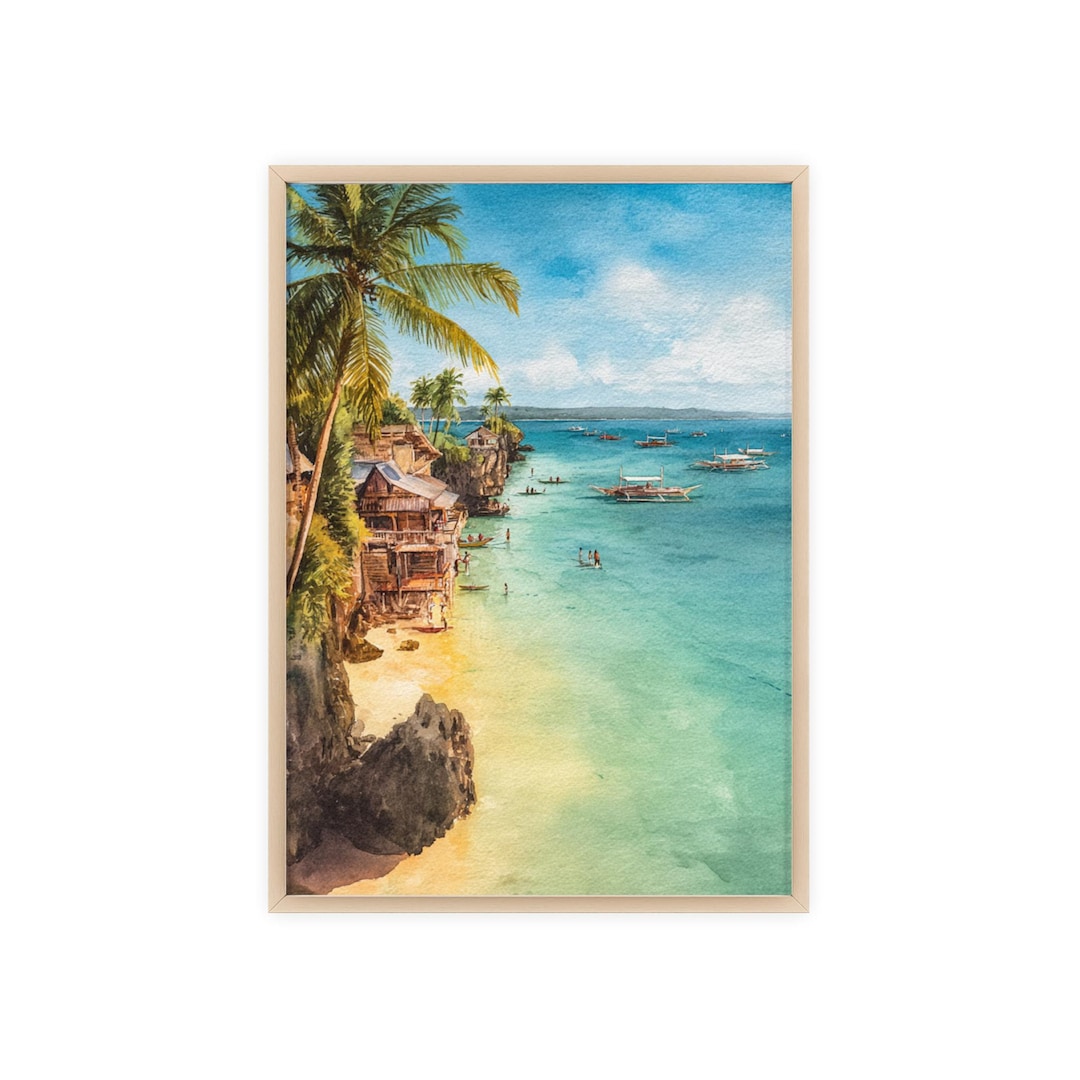 Boracay Philippines Watercolor Art Boracay Travel Print Boracay Artwork ...
